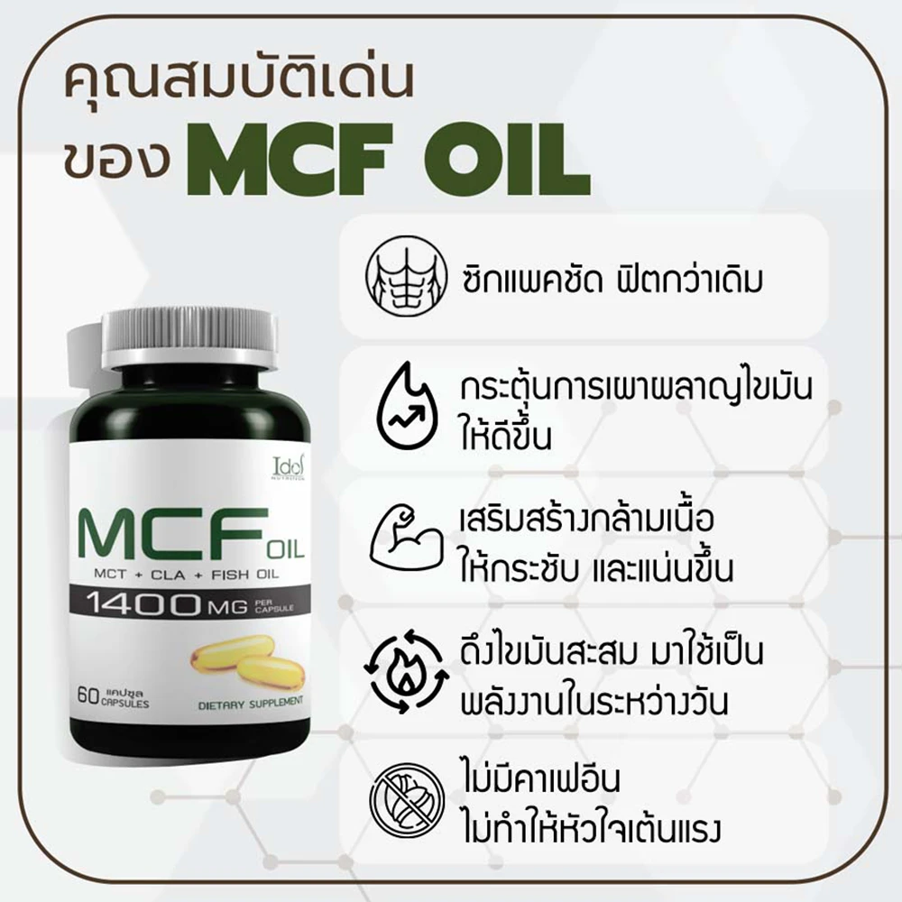 MCF Oil – อาหารเสริมเพิ่มการเผาผลาญ และเติมพลังงาน + เพิ่มความสามารถใน ...